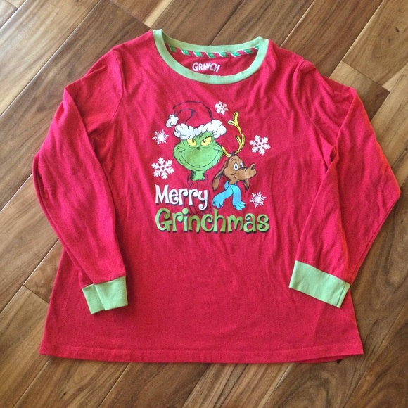 The Grinch | Intimates & Sleepwear | Dr Seuss Grinch Pj Top Womans Size ...